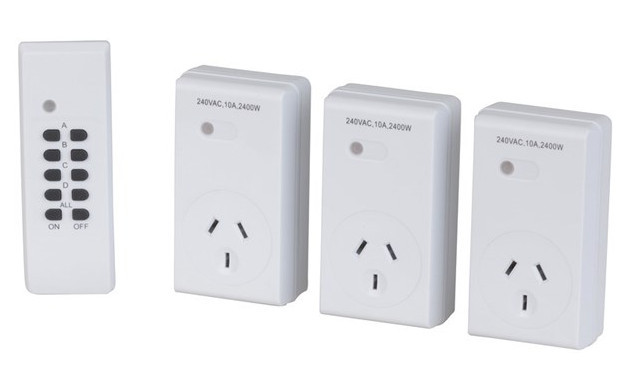 Remote Controlled 3 Outlet Mains Controller/Wireless On/Off ...