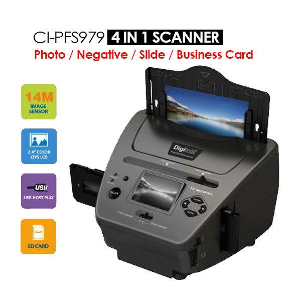 Digitalk 4 in 1 Combo Photo Film Slide Scanner 14mp SKU: CI-PFS979 ...