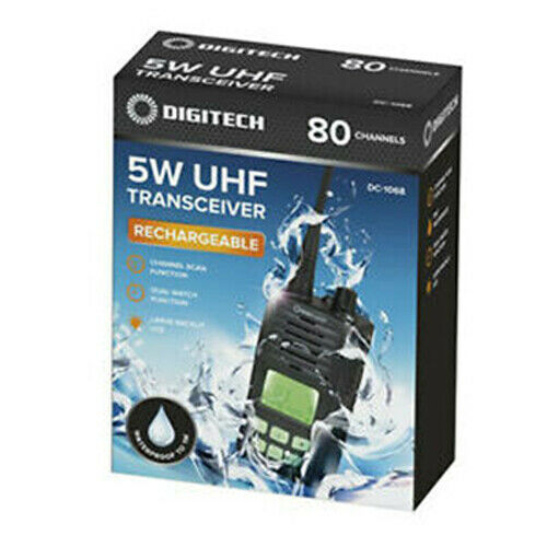 Digitech DC-1068 5W UHF 80CH Handheld Rechargeable Transceiver | Radio ...